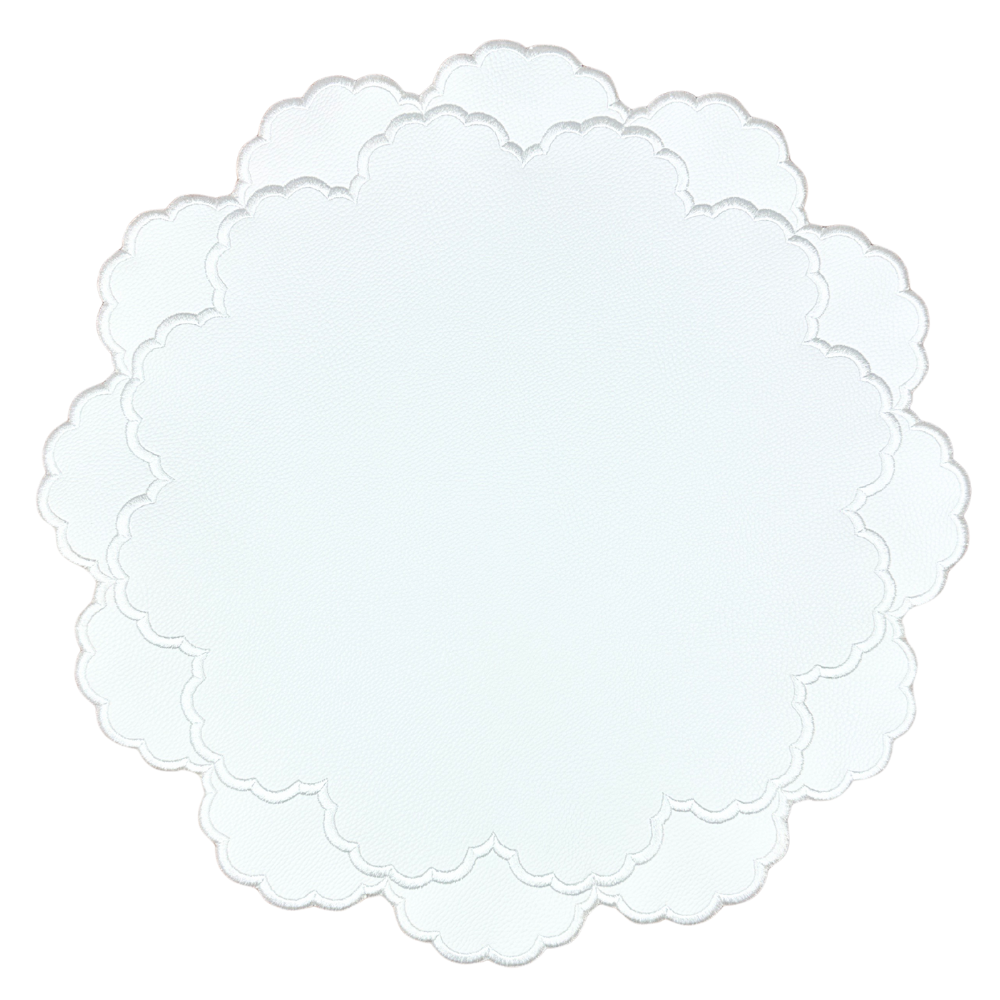 Leather (Vegan) - Lillian - White (Set of 4) – Flying Sheep Country