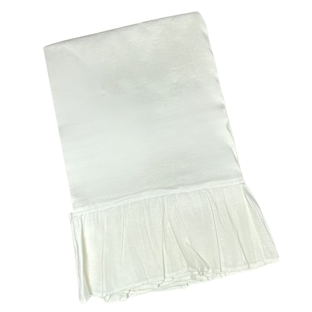White Linen Ruffle - Tablecloth – Flying Sheep Country